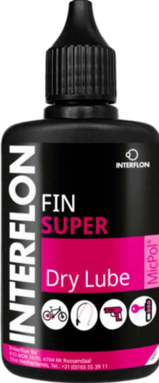 Interflon Fin Super Dry Lube 50ml Dropper Bottle (Chains, Gears and mo ...