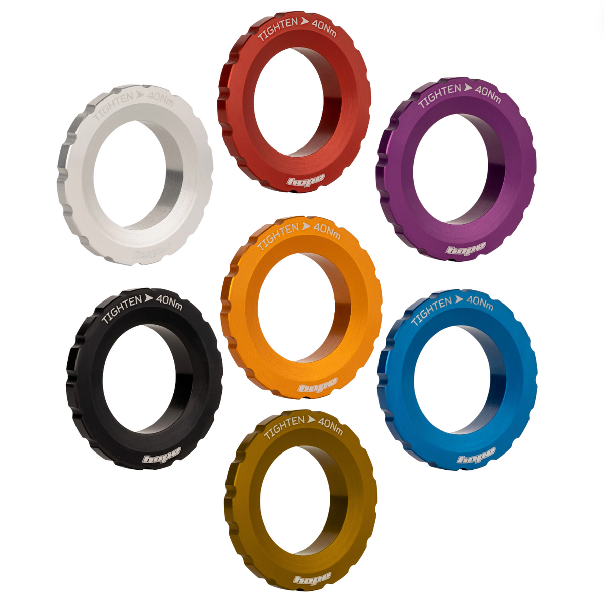 Hope Centre Lock Disc Rotor EXTERNAL Lockring: Various Colours - HBSP4 ...