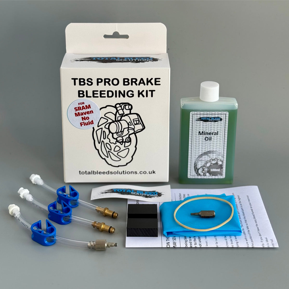 TBS Bleed Kit for SRAM Maven With Optional 100ml Mineral Fluid – Total ...